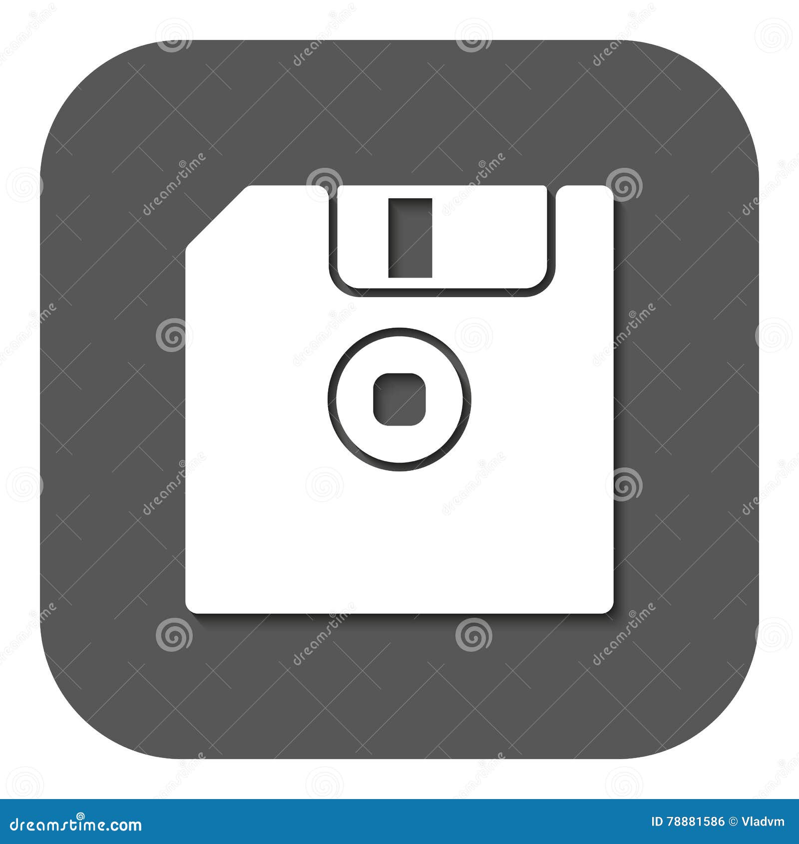 The Floppy Disk Icon. Diskette Symbol Stock Vector - Illustration of ...