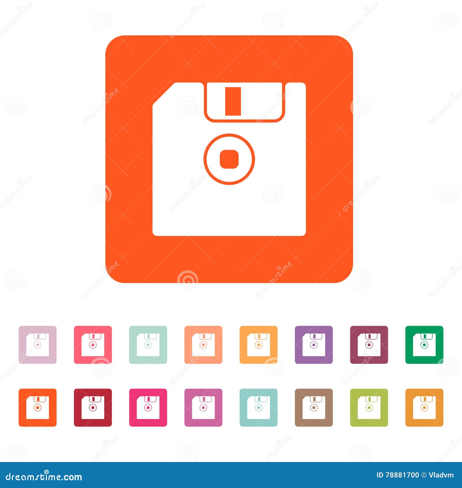 The Floppy Disk Icon. Diskette Symbol Stock Vector - Illustration of ...