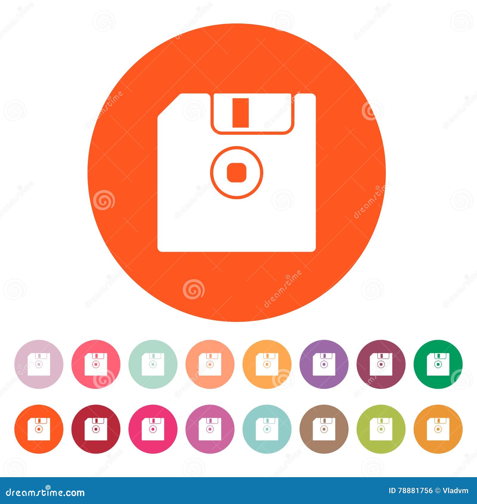 The Floppy Disk Icon. Diskette Symbol Stock Vector - Illustration of ...