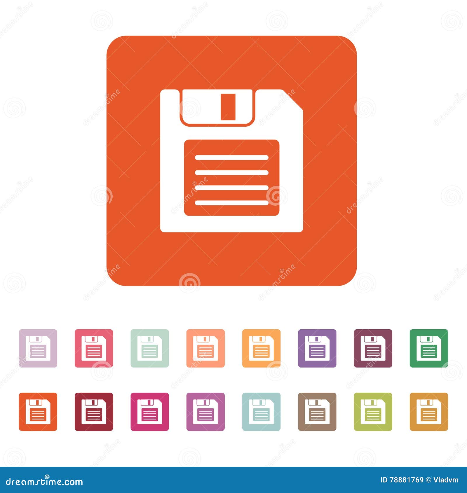 The Floppy Disk Icon. Diskette Symbol Stock Vector - Illustration of ...