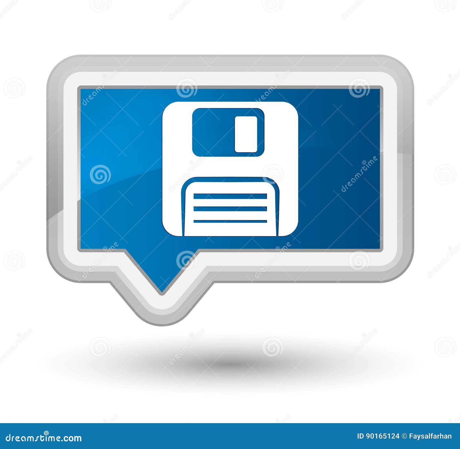 Floppy Disk Icon Prime Blue Banner Button Stock Illustration ...