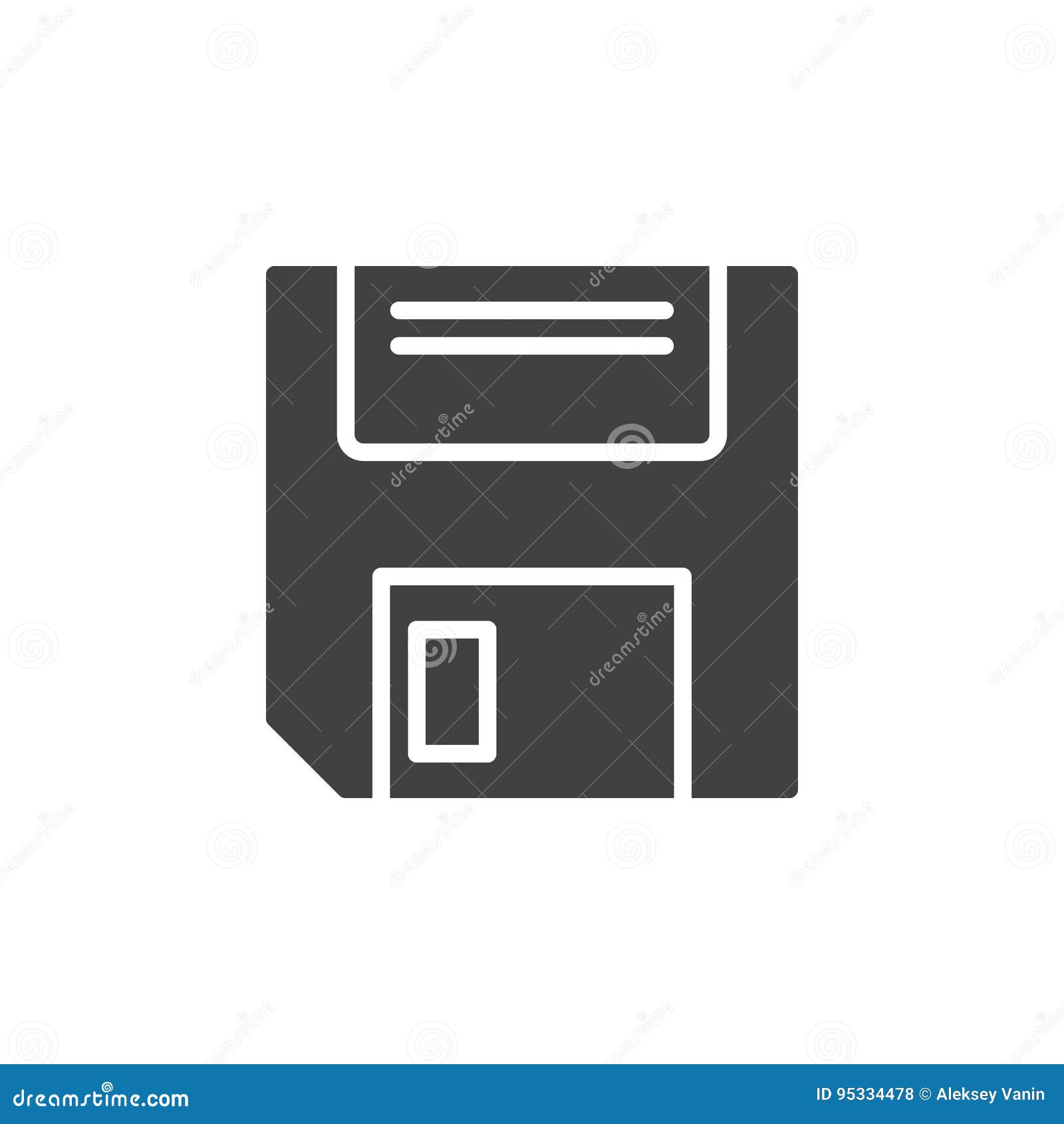 Floppy Disk Icon Vector, Filled Flat Sign, Solid Pictogram Isolated on ...