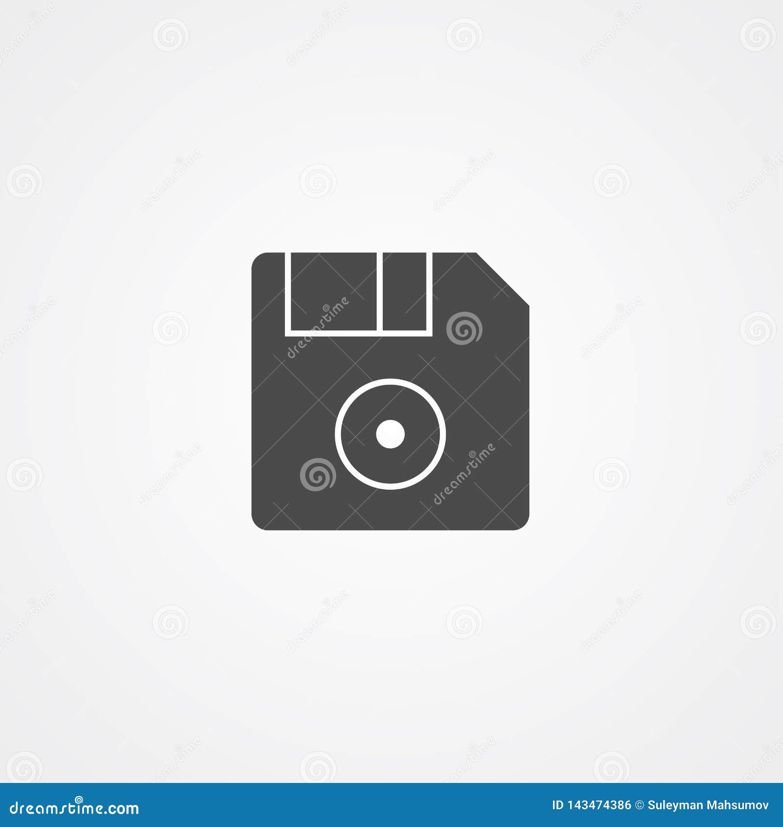 Floppy Disk Vector Icon Sign Symbol Stock Vector - Illustration of ...