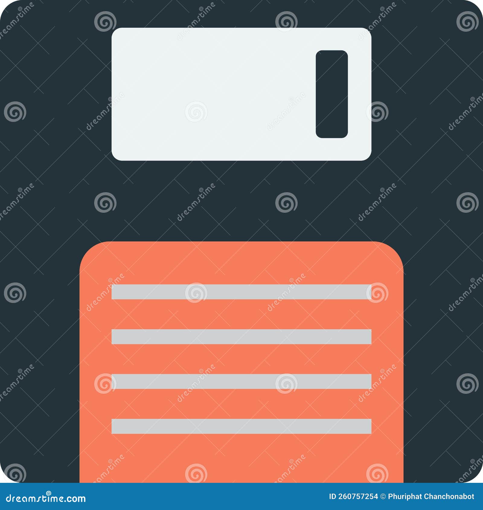 Floppy Disk Illustration in Minimal Style Stock Vector - Illustration ...