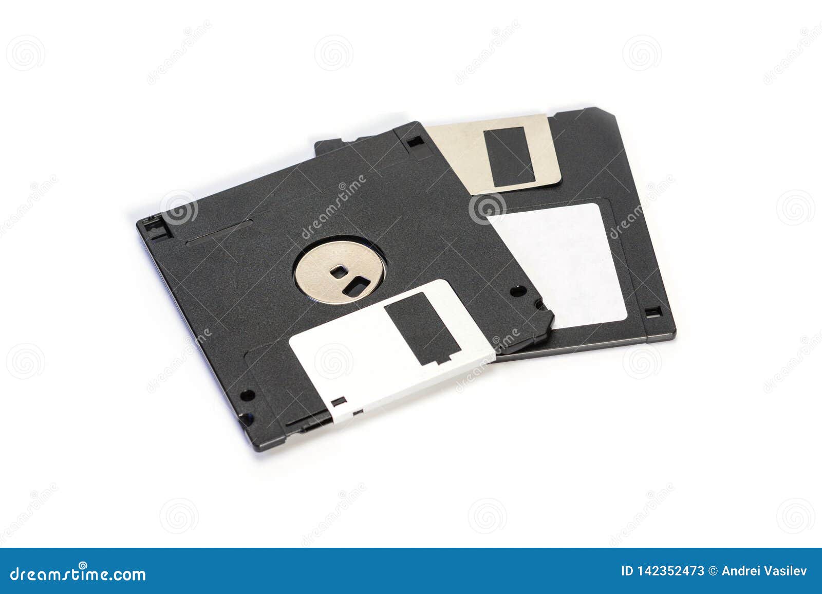 Floppy Disk 3.5 Inch Isolated on White Backround. Two Vintage Computer ... Floppy Disk 3.5 Inch Isolated on White Backround. Two Vintage Computer ...