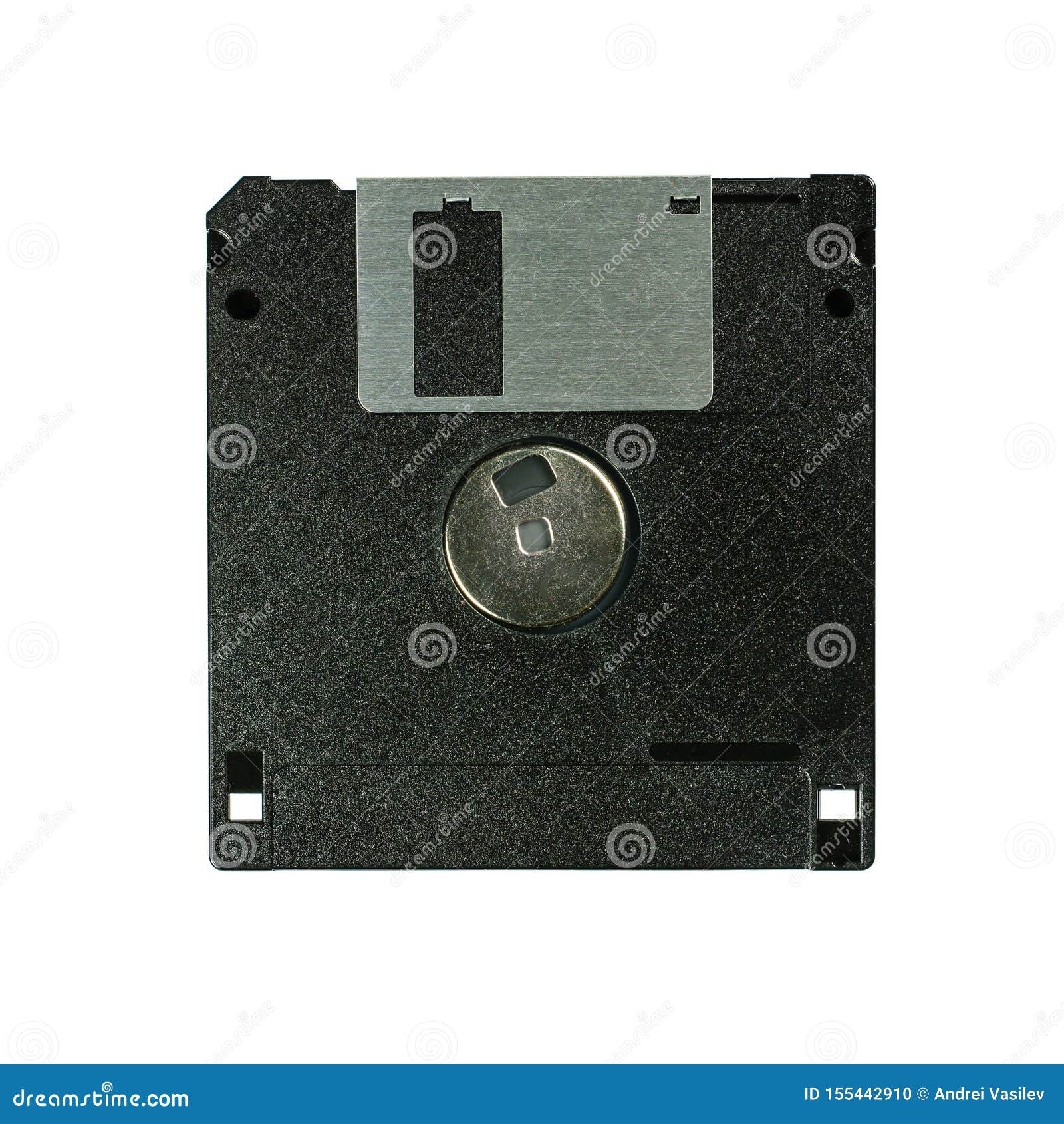 Floppy Disk 3.5 Inch Isolated on White Backround. Vintage Computer ...