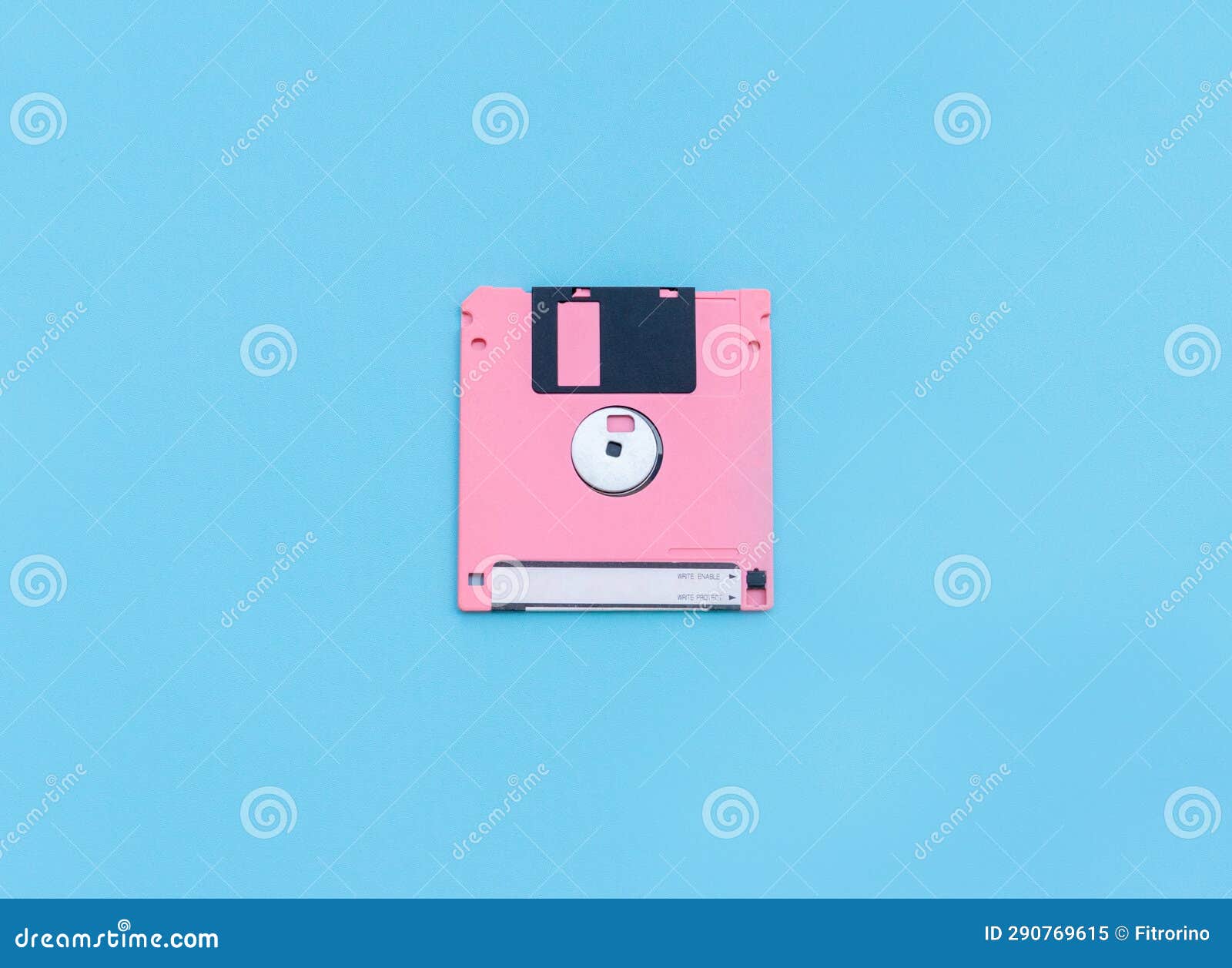A Floppy Disk Isolated on Blue Background Stock Image - Image of ...