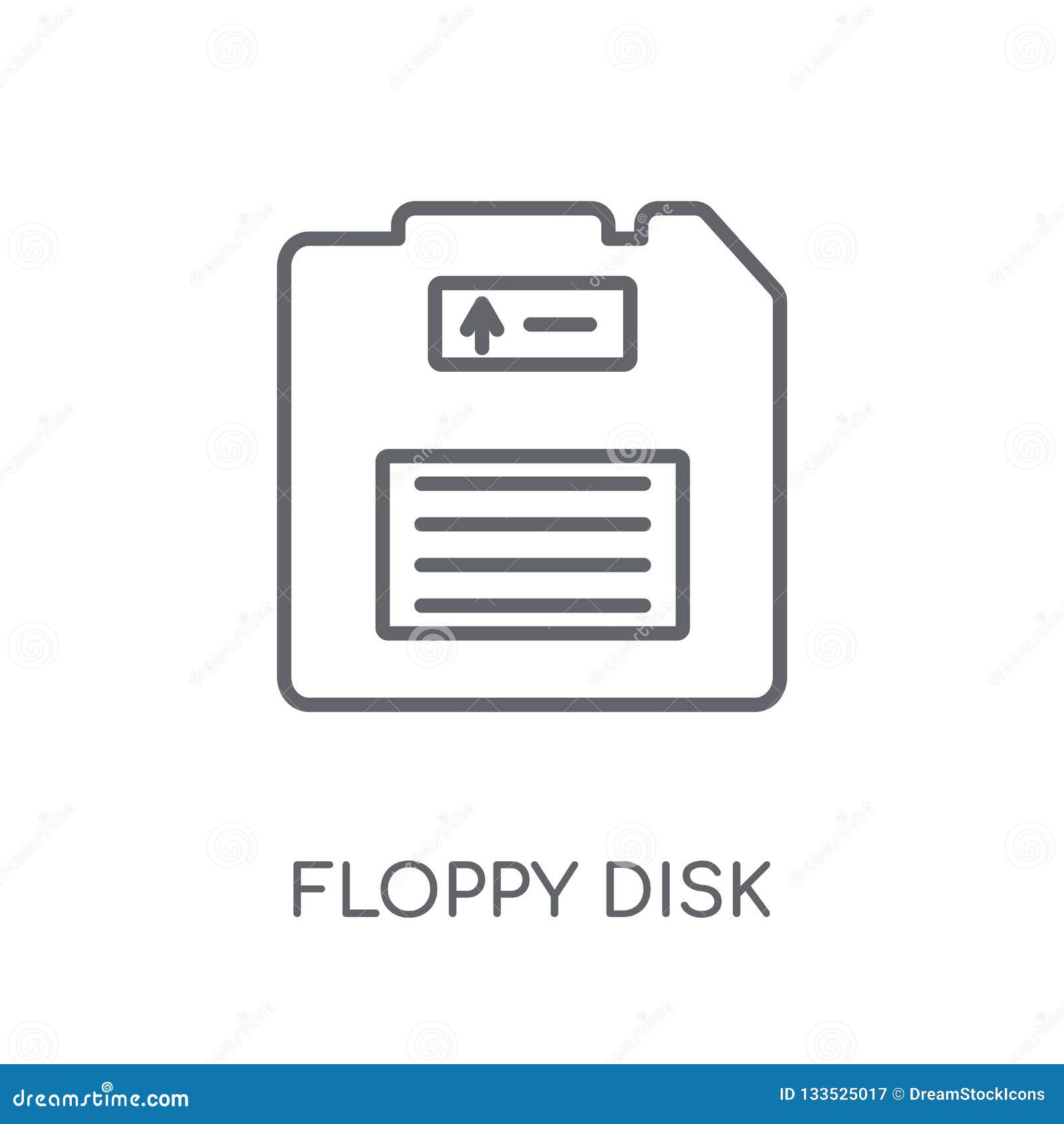 Floppy Disk Linear Icon. Modern Outline Floppy Disk Logo Concept Stock ...