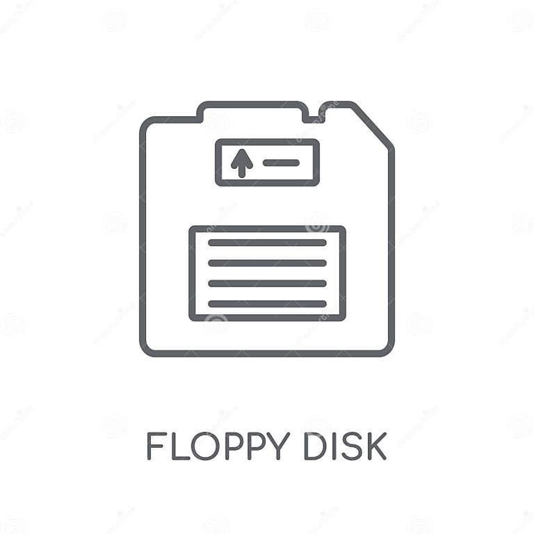 Floppy Disk Linear Icon. Modern Outline Floppy Disk Logo Concept Stock ...