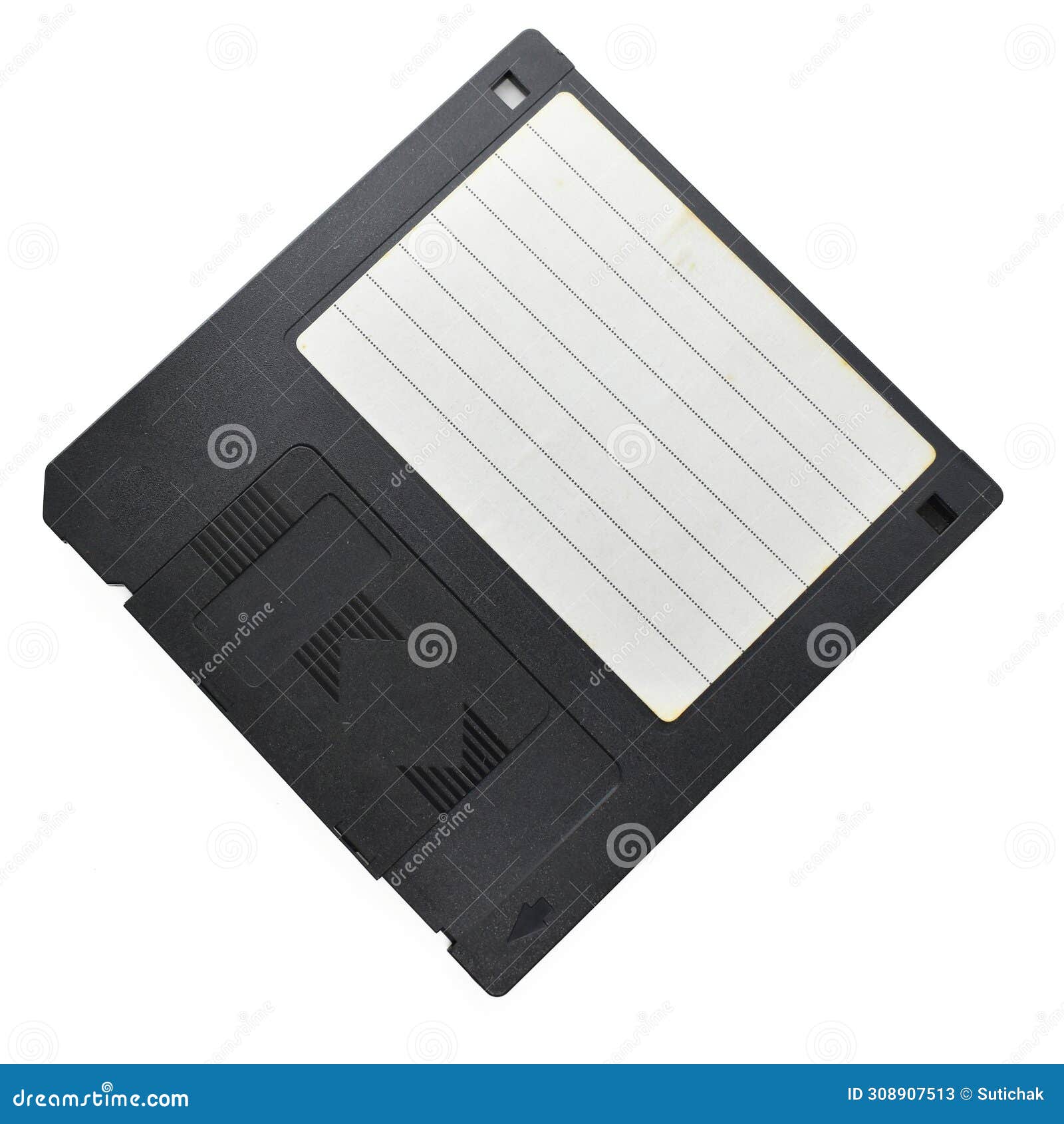 Floppy Disk Magnetic Computer Data Storage Support on White Background ...