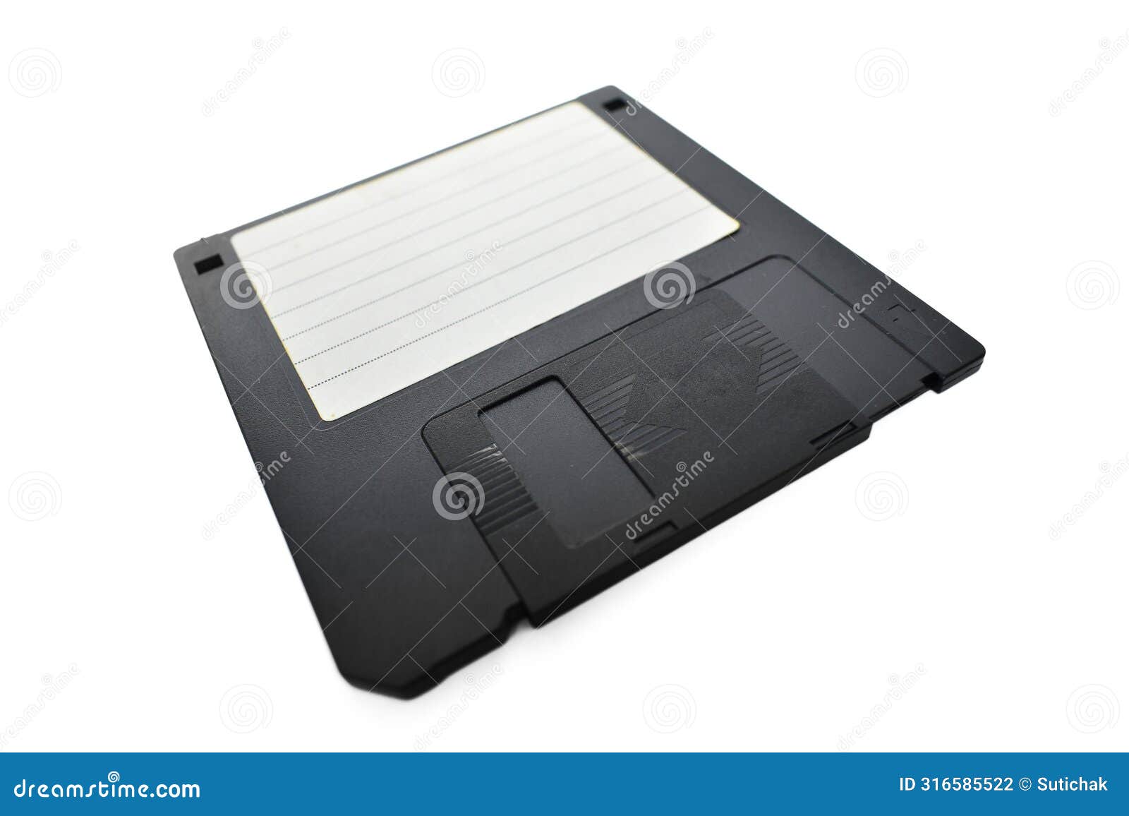 Floppy Disk Magnetic Computer Data Storage Support on White Background ...