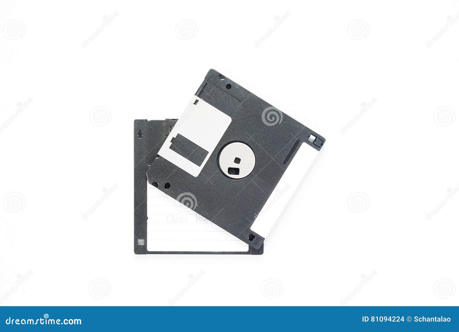 Floppy Disk Magnetic Computer Data Storage Support on White Stock Photo ...