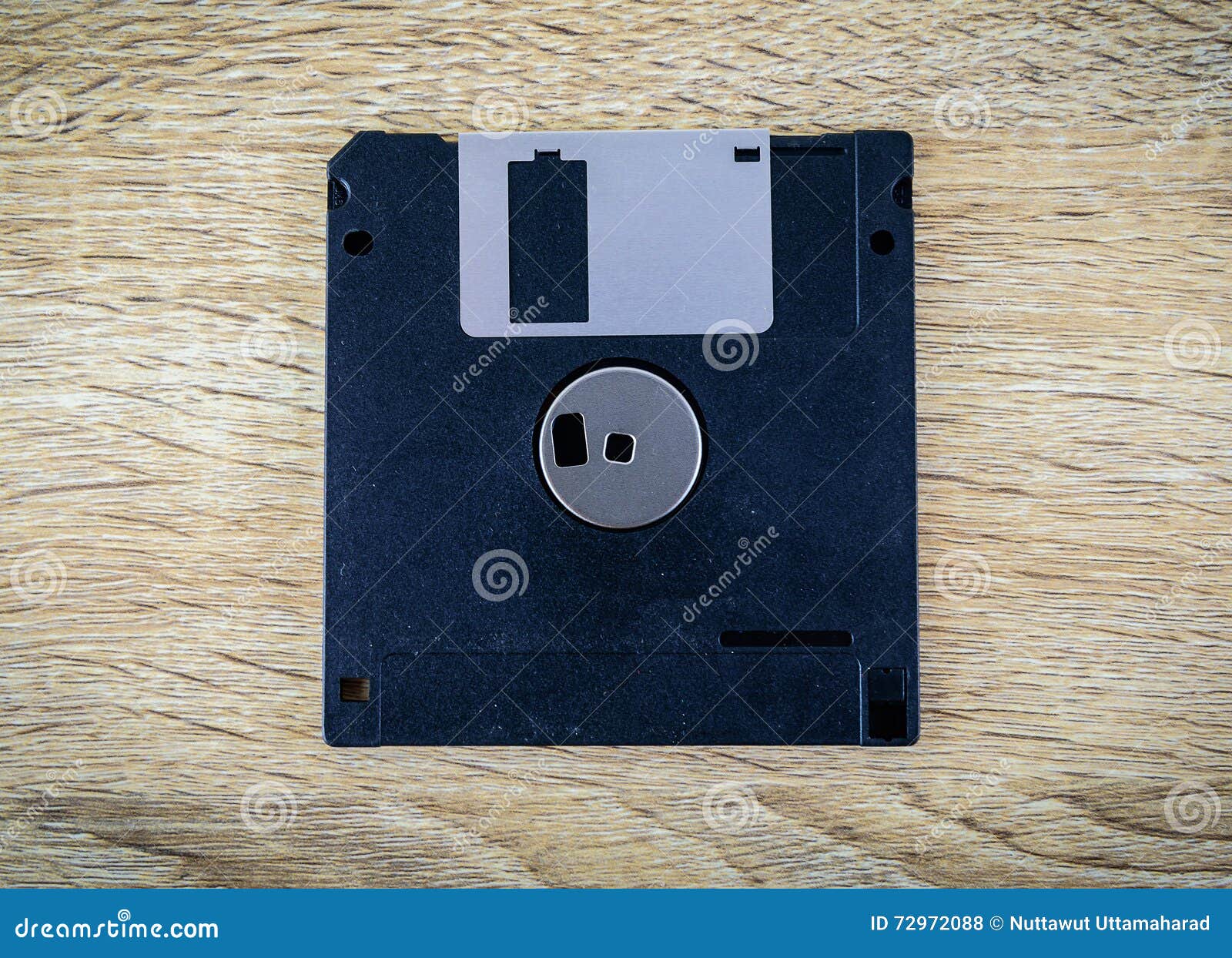 Floppy Disk Magnetic on a Wooden Table Stock Photo - Image of media ...