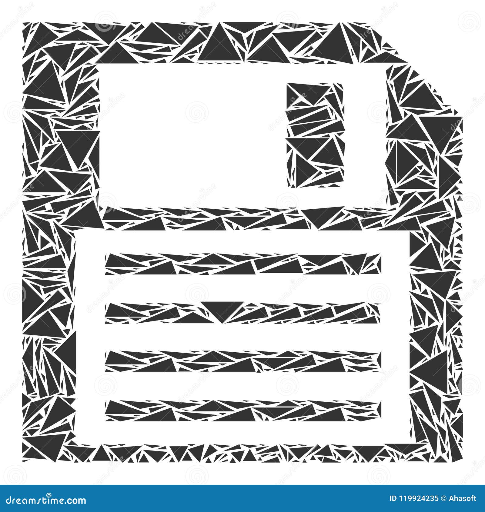 Floppy Disk Collage of Triangles Stock Vector - Illustration of ...