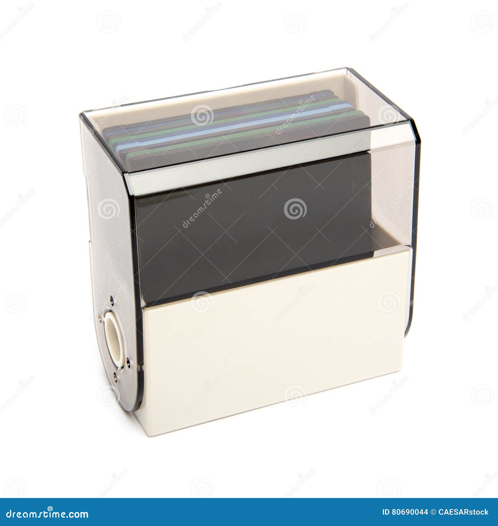 Floppy Disk Organizer Case Filled with Diskettes, Isolated Stock Photo ...