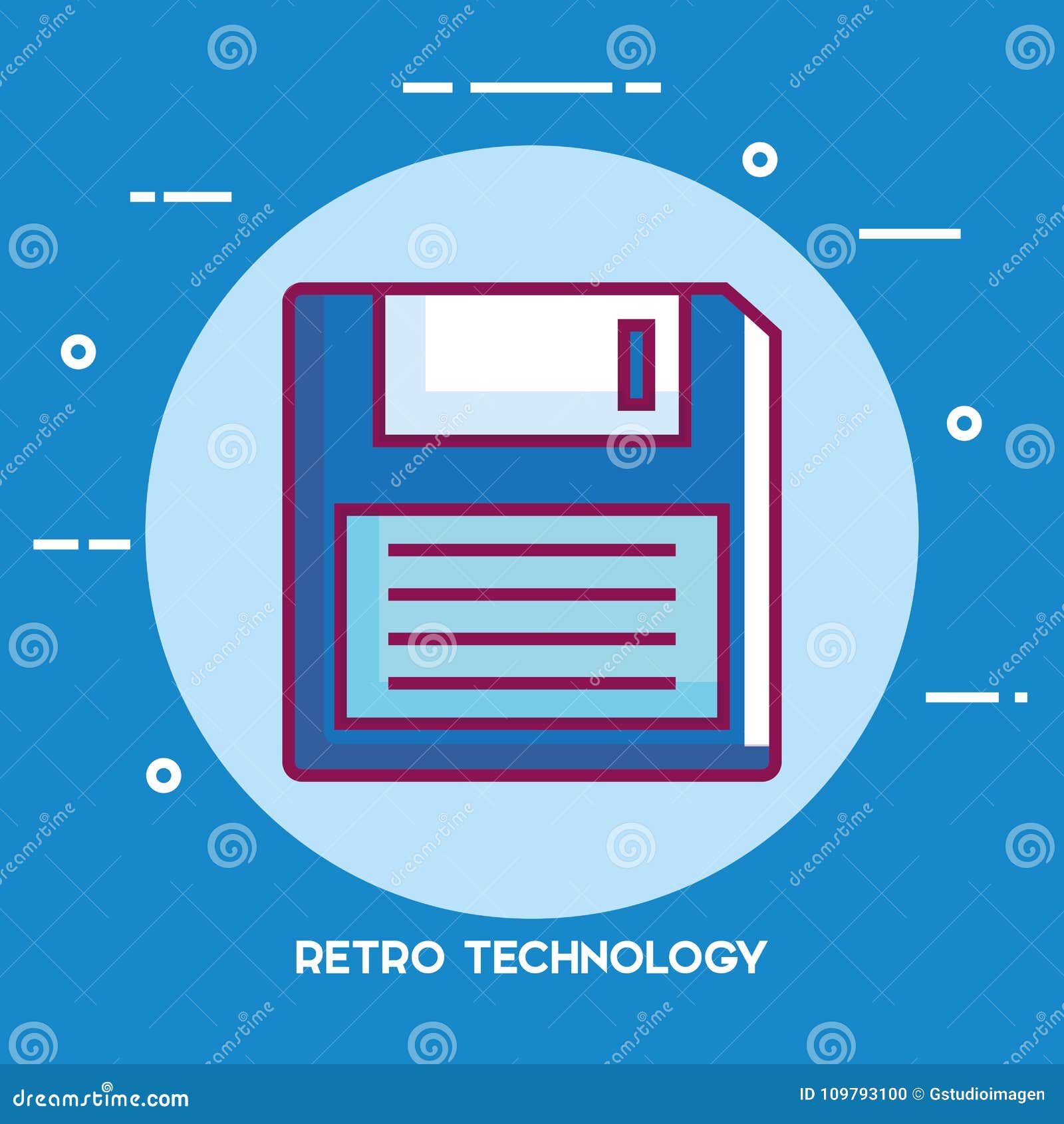 Floppy Disk Retro Technology Icon Stock Vector - Illustration of retro ...