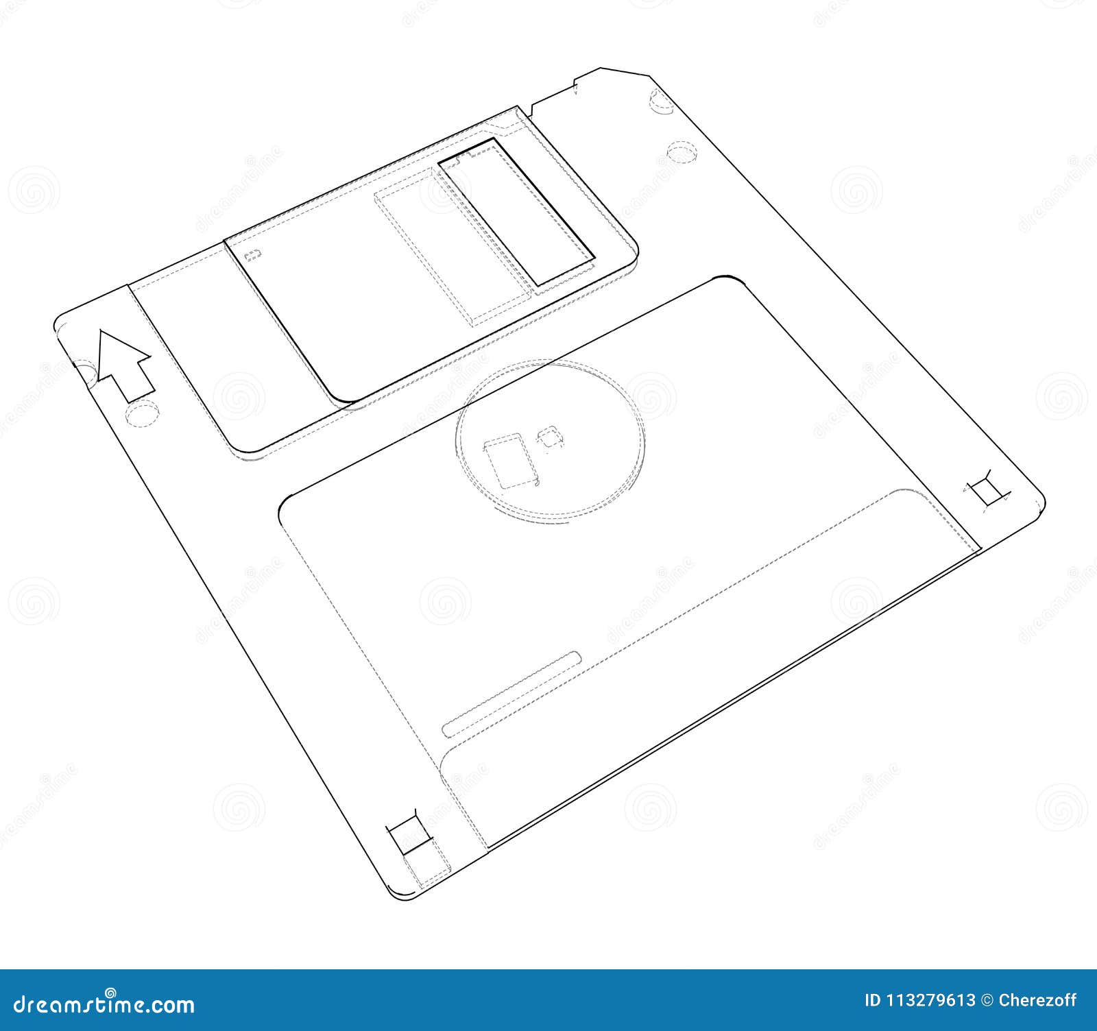 Floppy disk storage sketch stock illustration. Illustration of copy ...