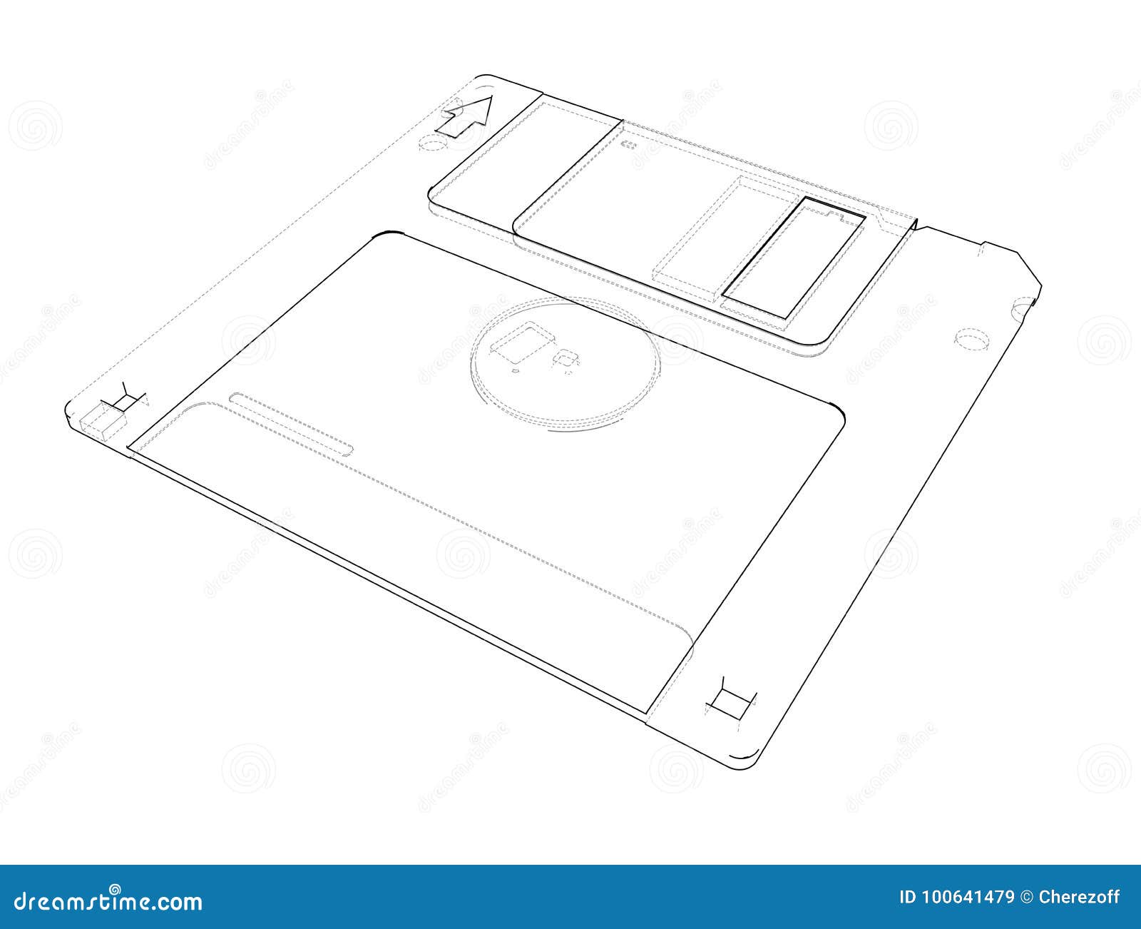 Floppy Disk Storage Sketch. Vector Stock Vector - Illustration of ...