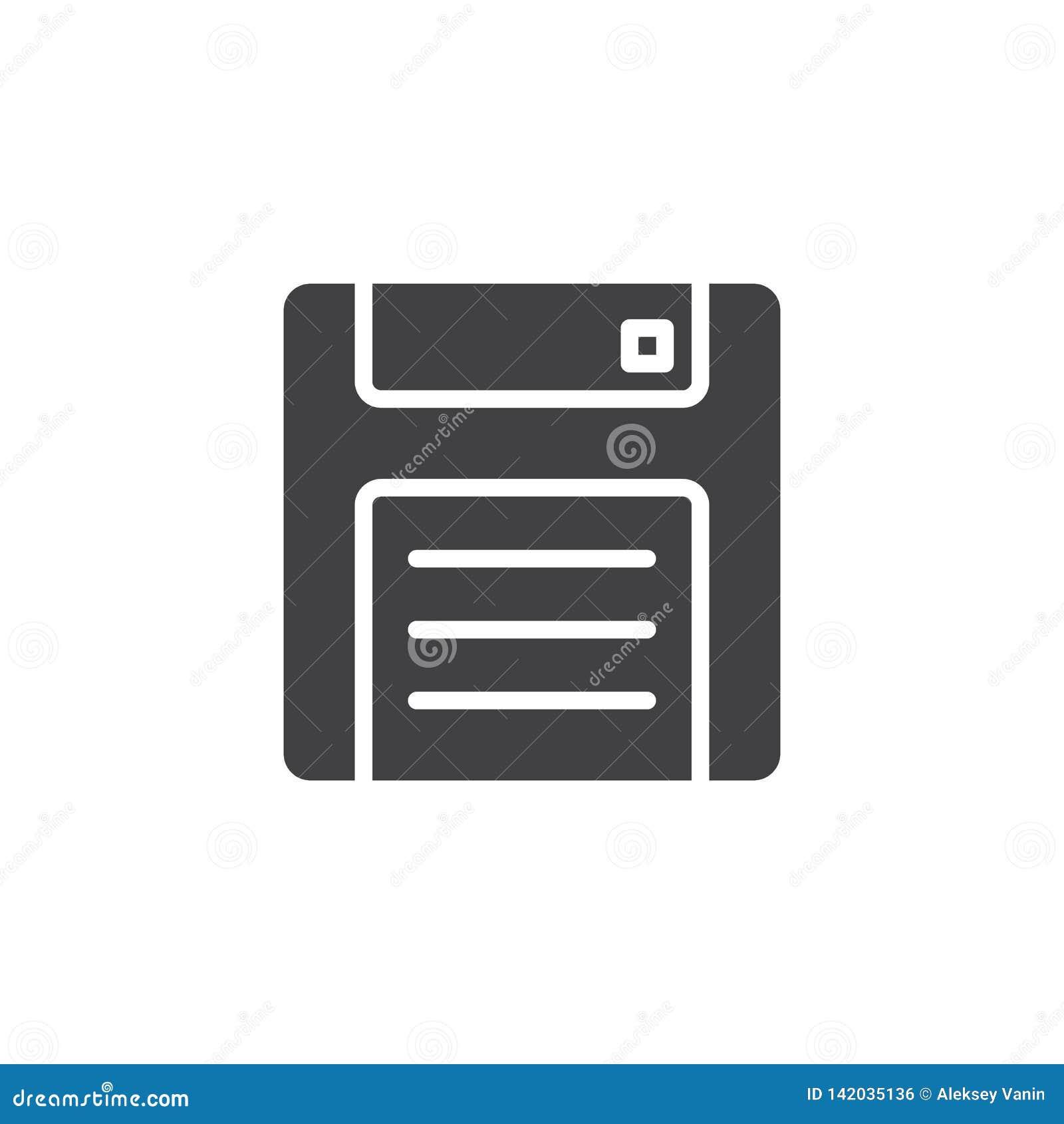 Floppy disk vector icon stock vector. Illustration of memory - 142035136