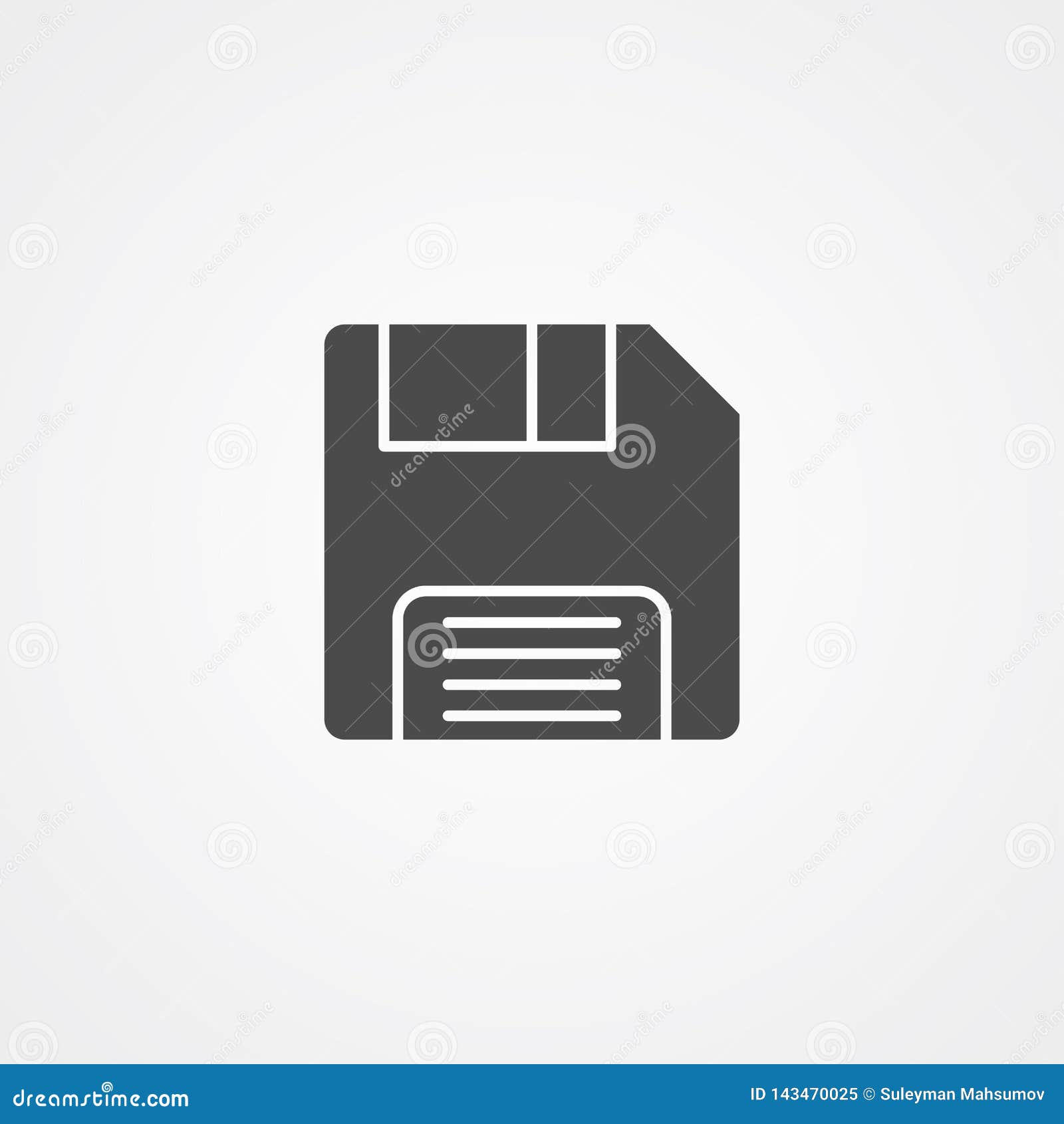 Floppy Disk Vector Icon Sign Symbol Stock Vector - Illustration of ...