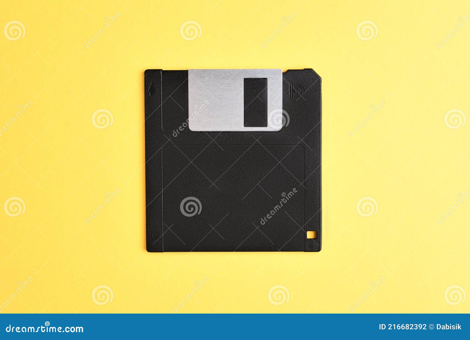 Floppy Disk on Yellow Background Stock Photo - Image of disk, computer ...