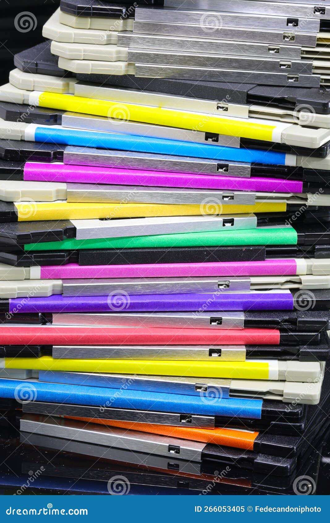 Floppy Disks Used To Save Computer Data in the 90s Stock Image - Image ...