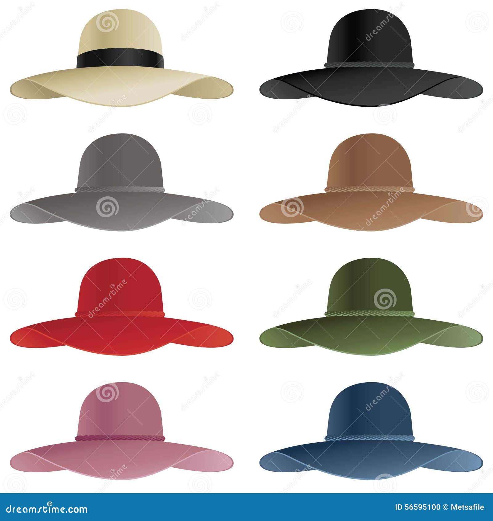 Floppy hat stock vector. Illustration of accessory, floppy - 56595100