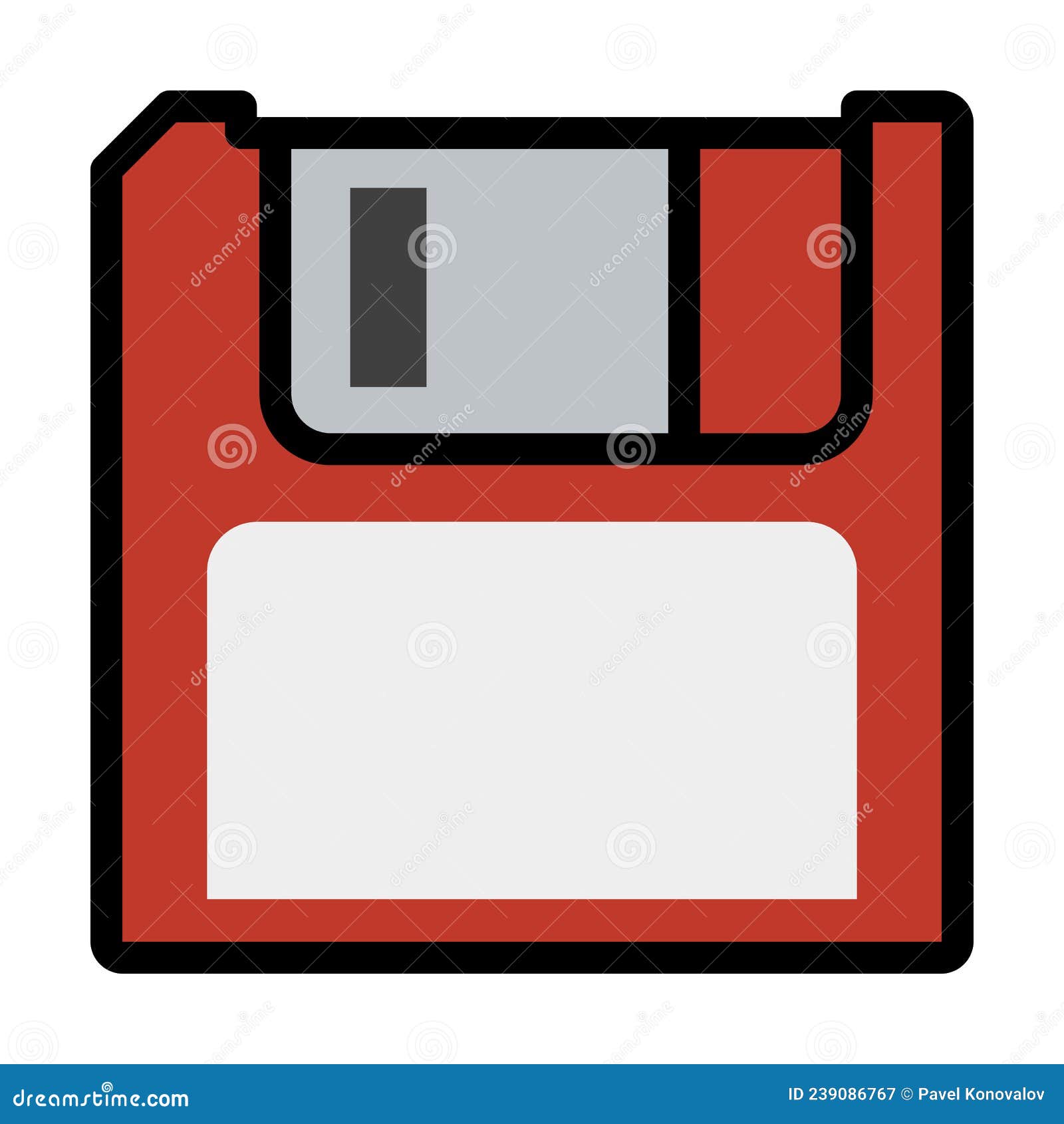 Floppy Icon stock vector. Illustration of color, information - 239086767