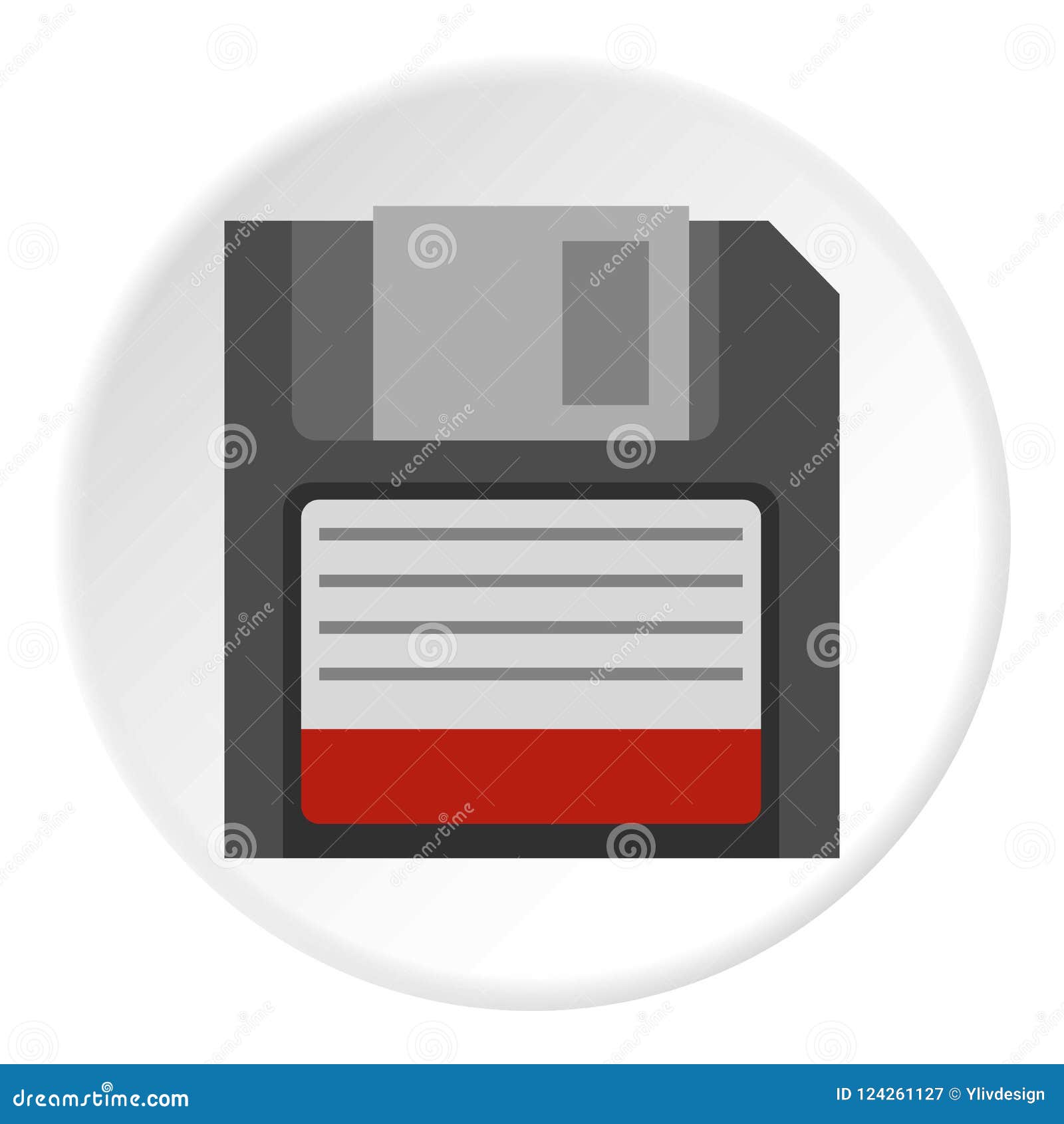 Floppy icon, flat style stock illustration. Illustration of format ...