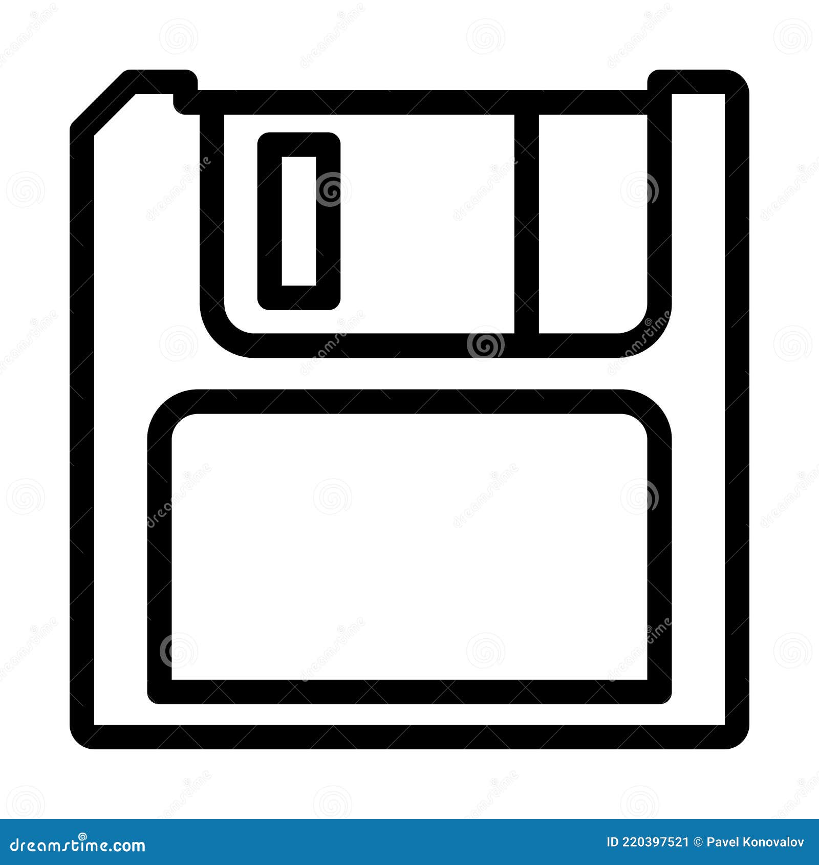 Floppy Icon stock vector. Illustration of information - 220397521