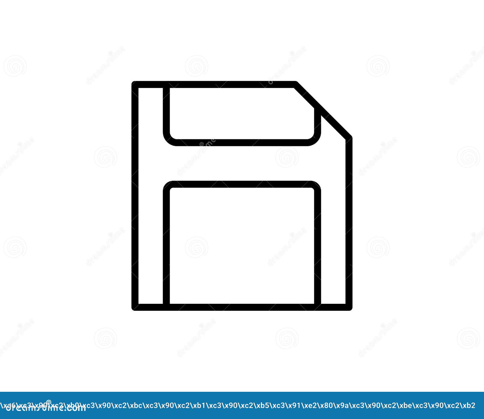 Floppy line icon stock vector. Illustration of graphic - 189510052