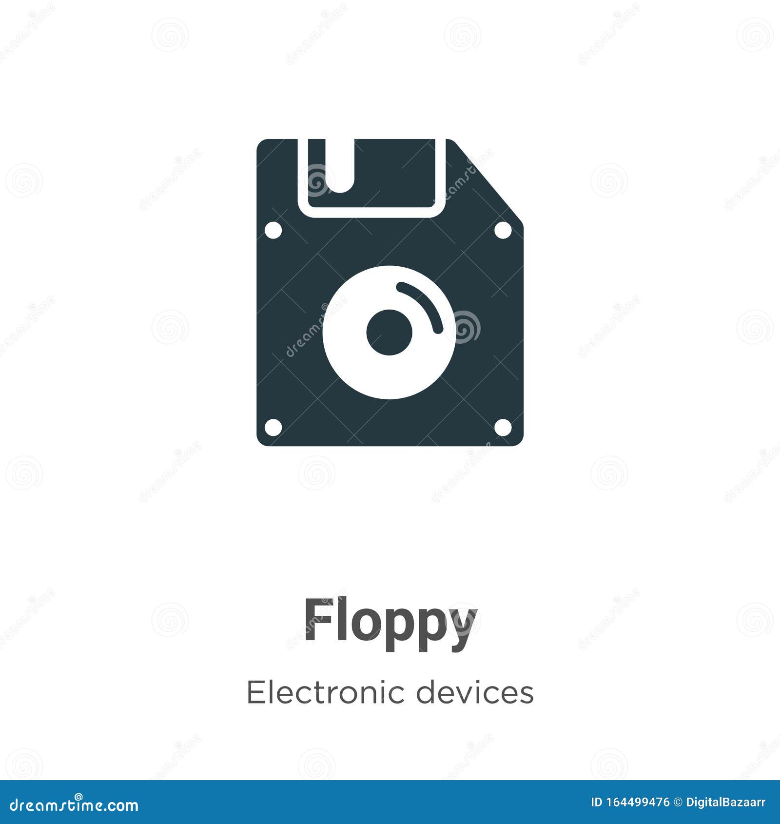 Floppy Vector Icon on White Background. Flat Vector Floppy Icon Symbol ...