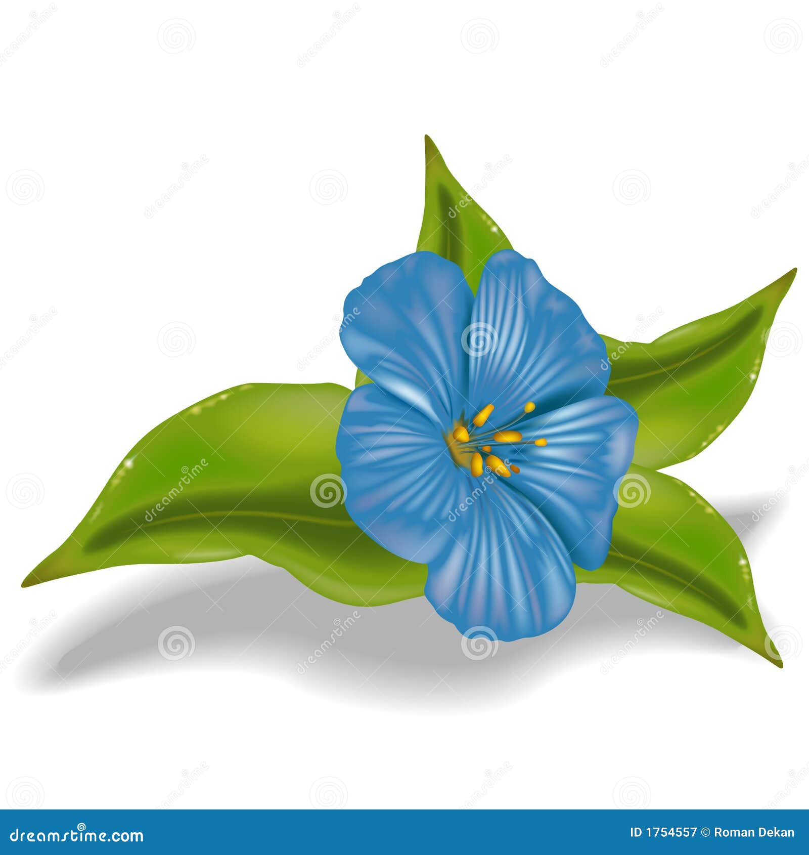 Flor azul ilustración del vector. Ilustración de polen - 1754557