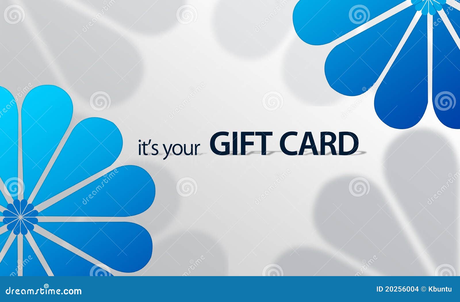 Flor azul Giftcard stock de ilustración. Ilustración de dinero - 20256004