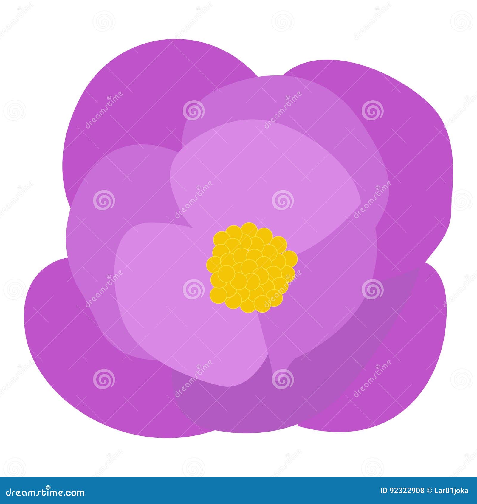 Flor coloreada aislada ilustración del vector. Ilustración de ...