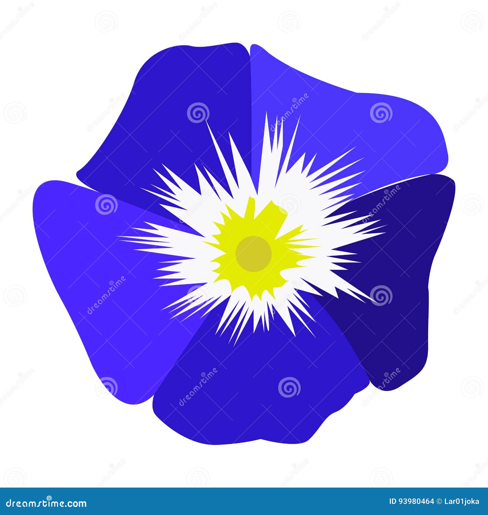 Flor coloreada aislada ilustración del vector. Ilustración de modelo ...