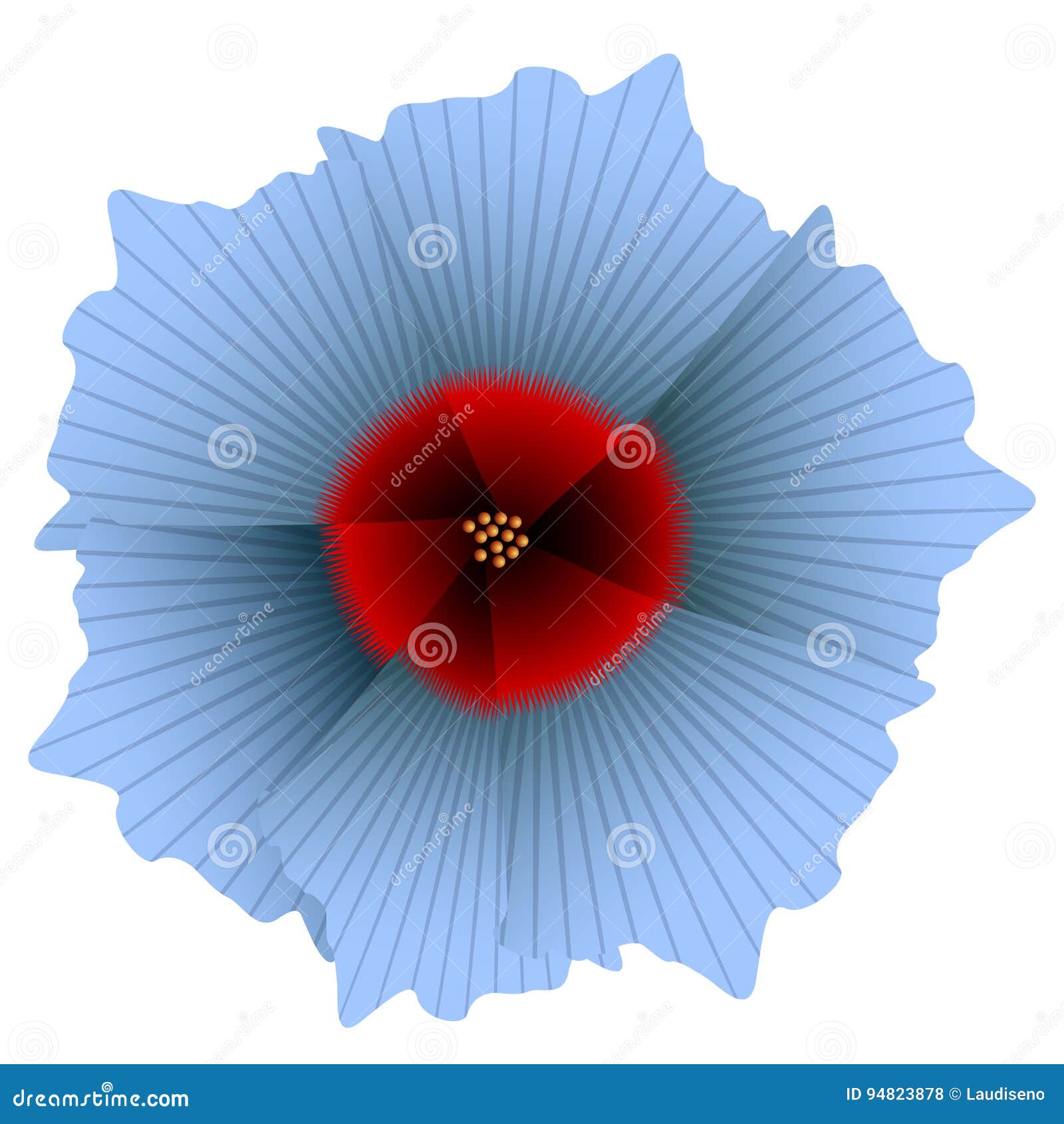 Flor coloreada aislada stock de ilustración. Ilustración de pétalo ...