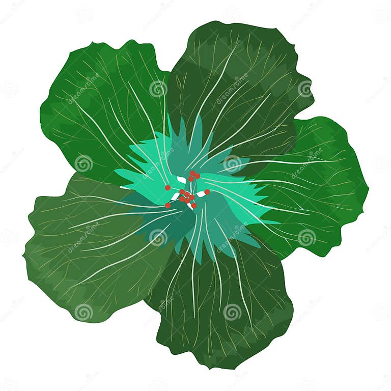 Flor coloreada aislada stock de ilustración. Ilustración de digital ...