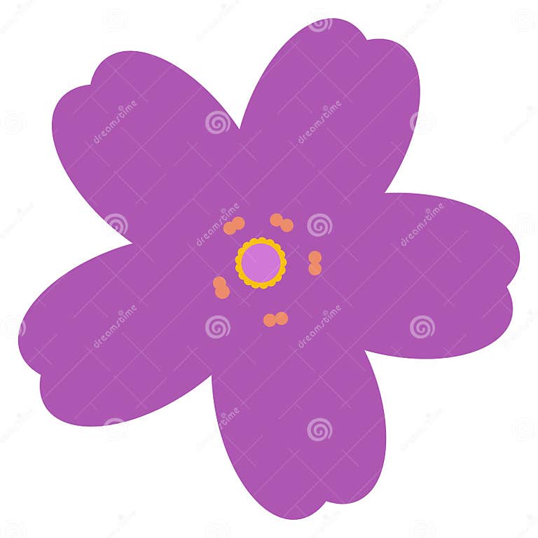 Flor coloreada aislada ilustración del vector. Ilustración de aislado ...