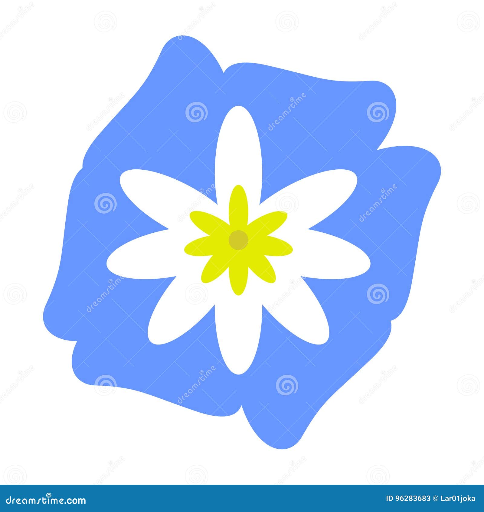 Flor coloreada aislada ilustración del vector. Ilustración de colorido ...