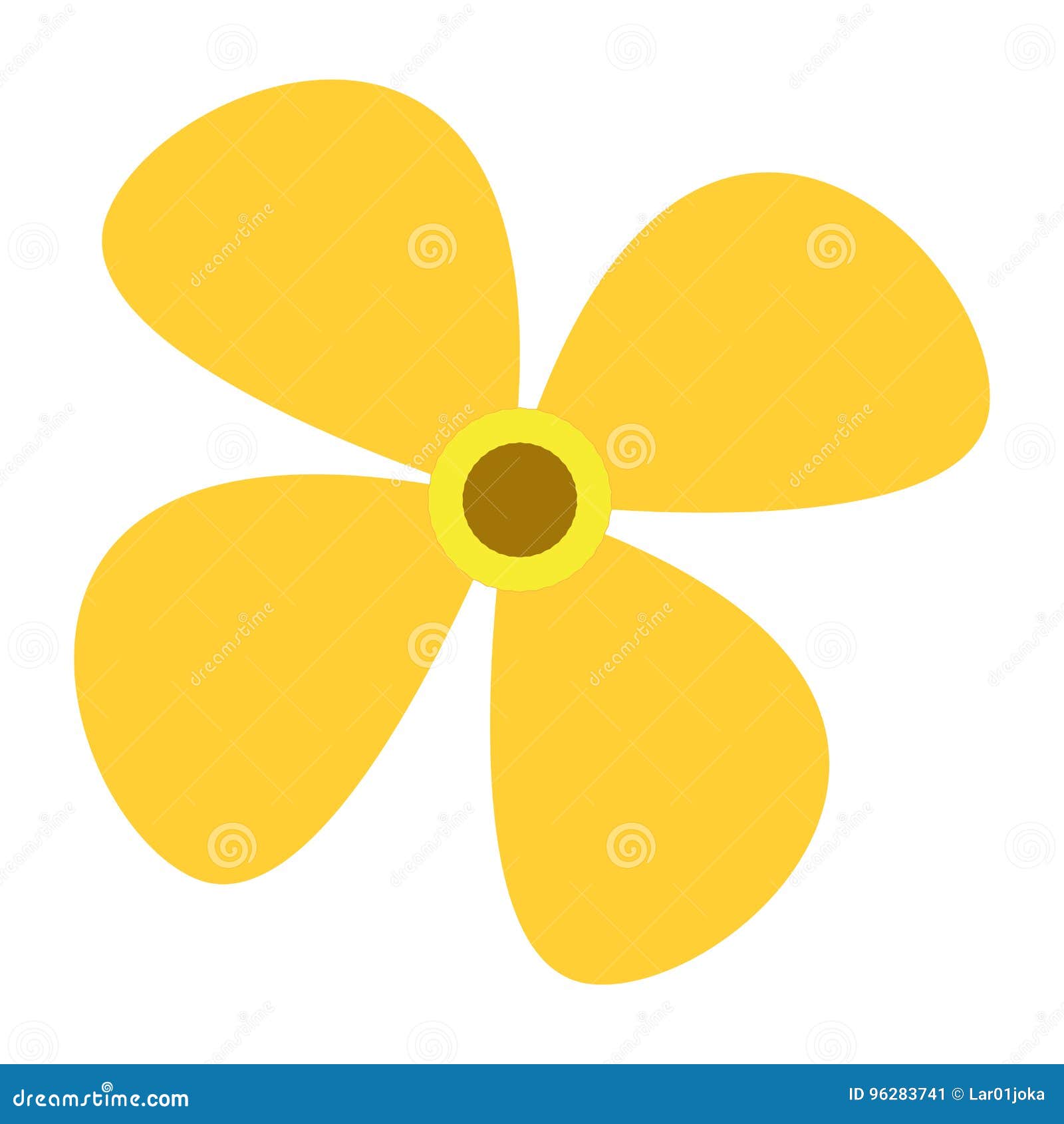 Flor coloreada aislada ilustración del vector. Ilustración de hermoso ...