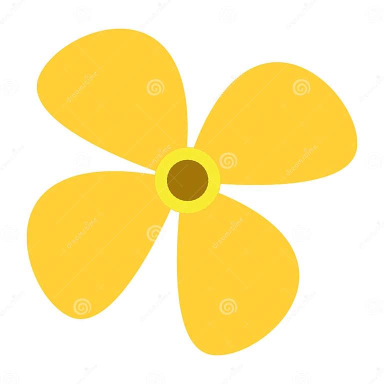 Flor coloreada aislada ilustración del vector. Ilustración de hermoso ...