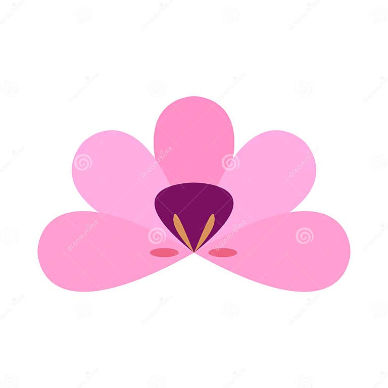 Flor coloreada aislada ilustración del vector. Ilustración de floral ...