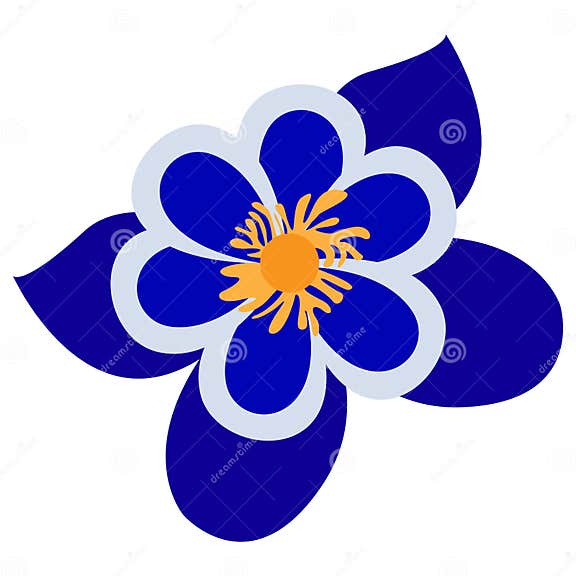 Flor coloreada aislada ilustración del vector. Ilustración de floral ...