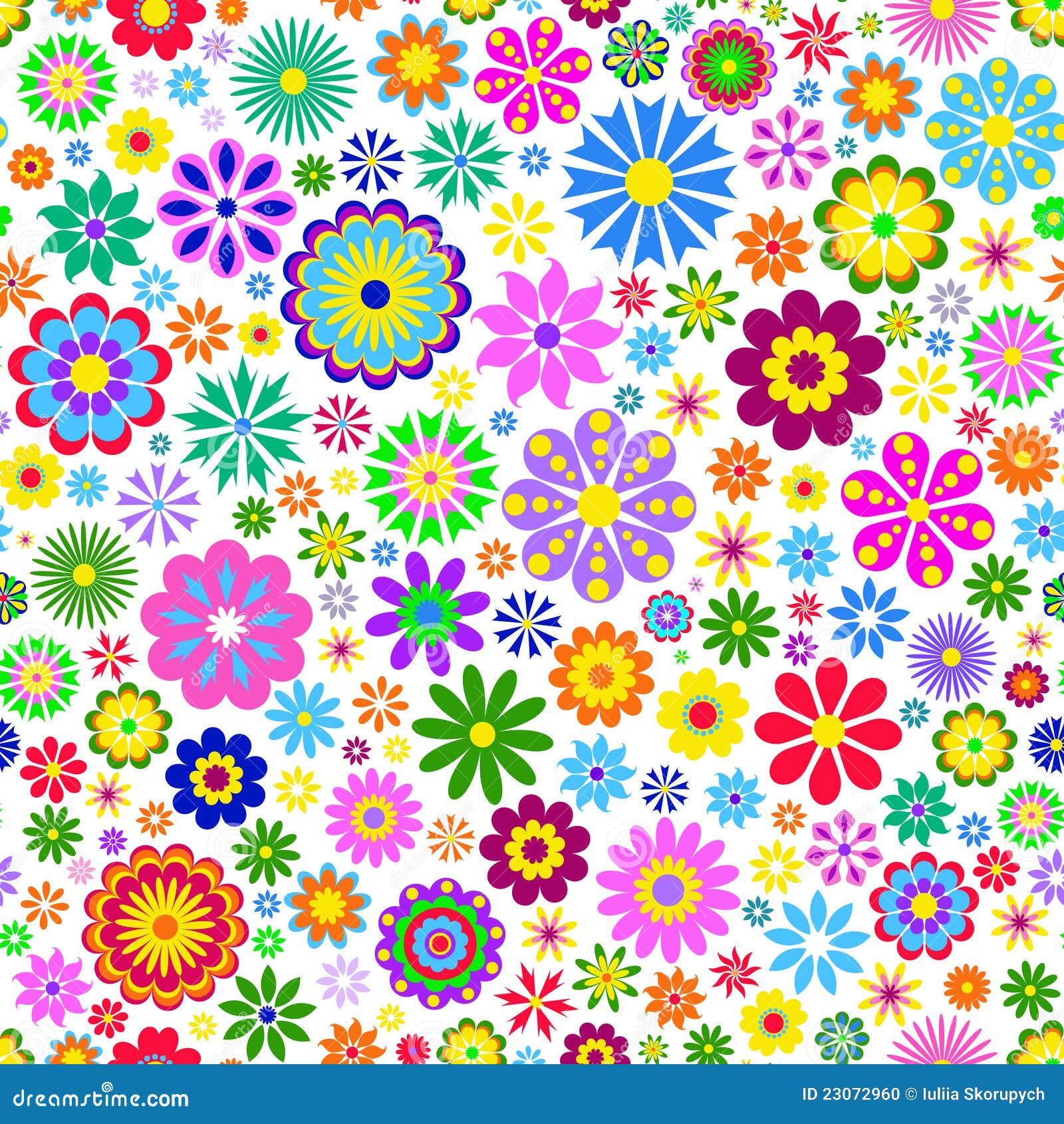 Flor Colorida No Fundo Branco Ilustração Stock - Ilustração de filial ...