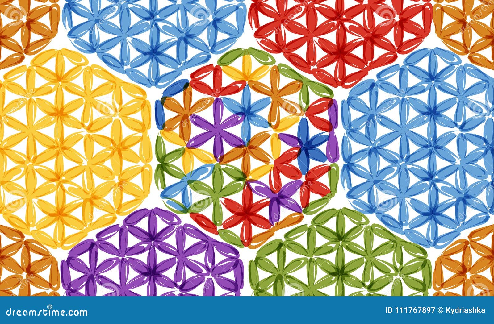 Flor Da Vida, Fundo Abstrato Para Seu Projeto Ilustração do Vetor ...