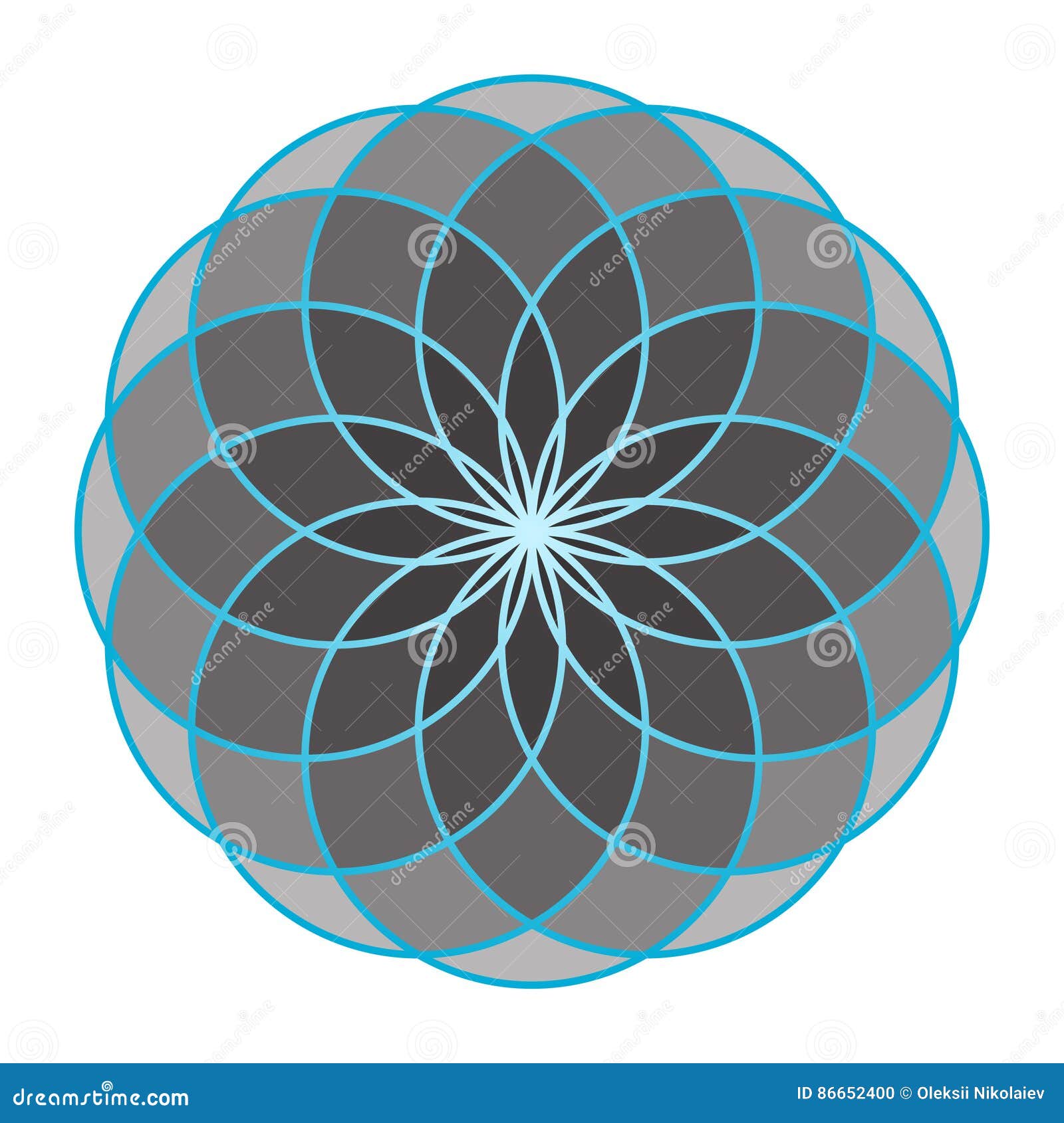 Flor Da Vida Geometria Sagrado Ilustração do Vetor - Ilustração de ...