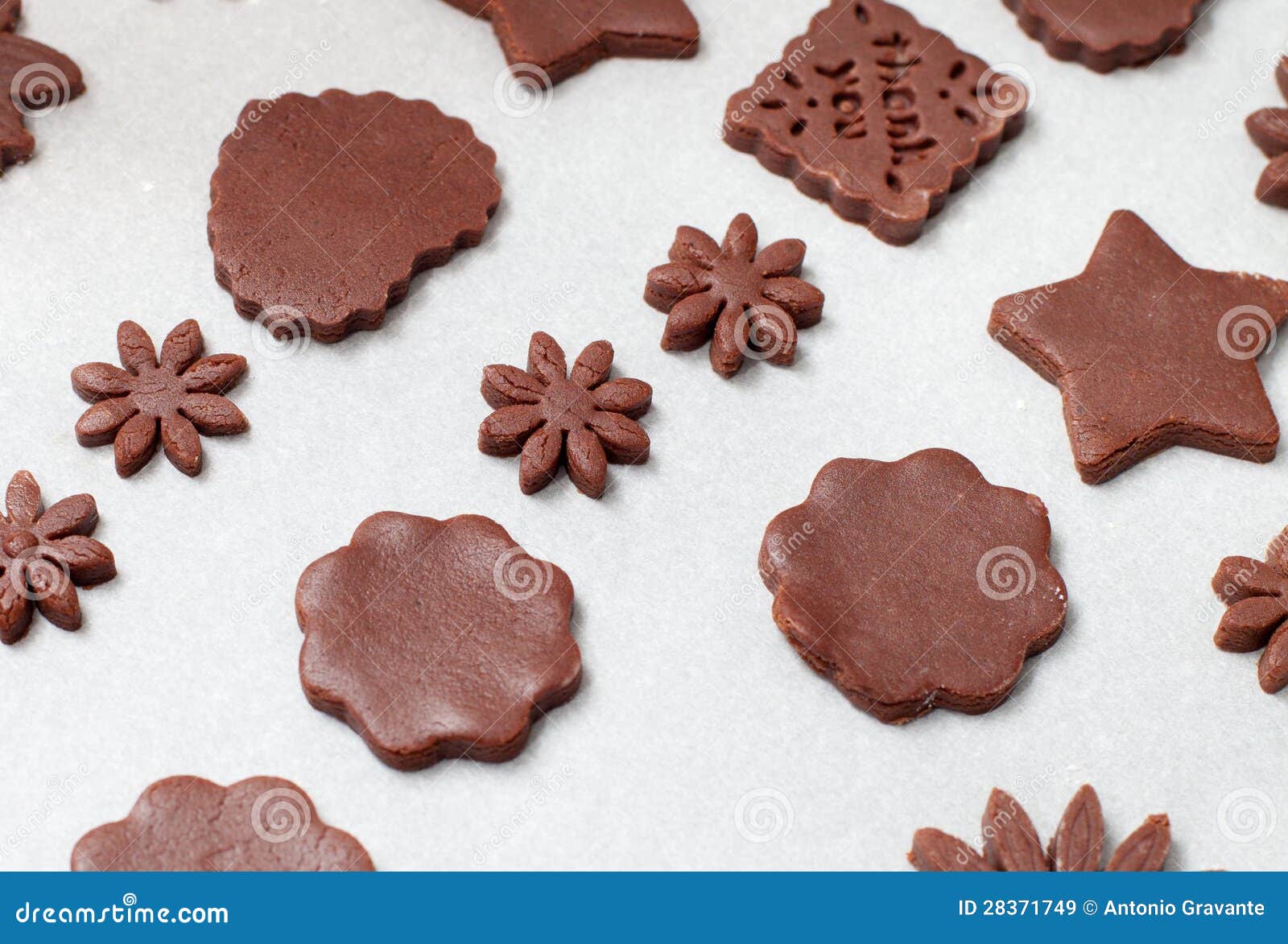 Flor Dada Forma Biscoitos Do Chocolate Imagem de Stock - Imagem de ...