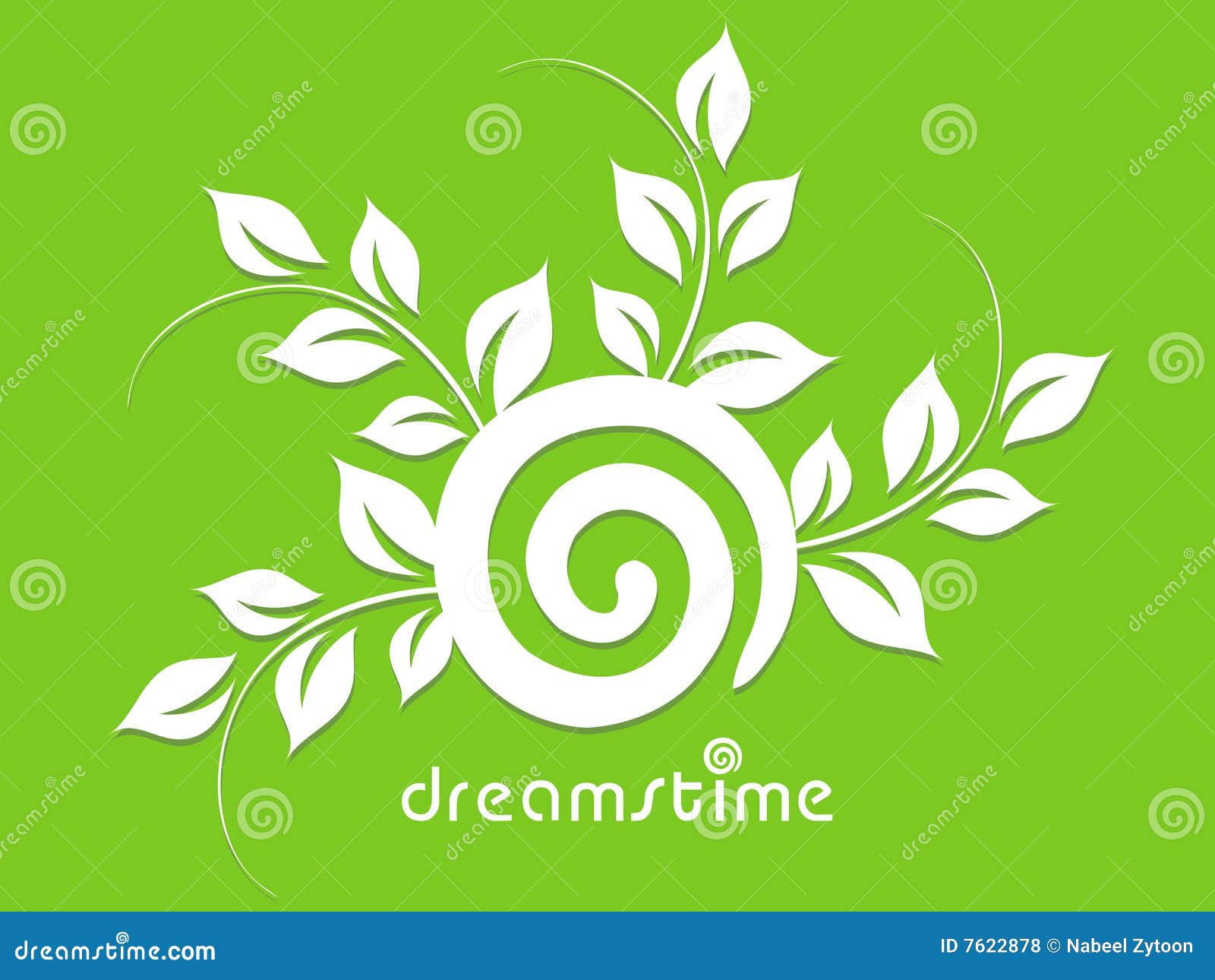 Flor de Dreamstime ilustración del vector. Ilustración de verde - 7622878