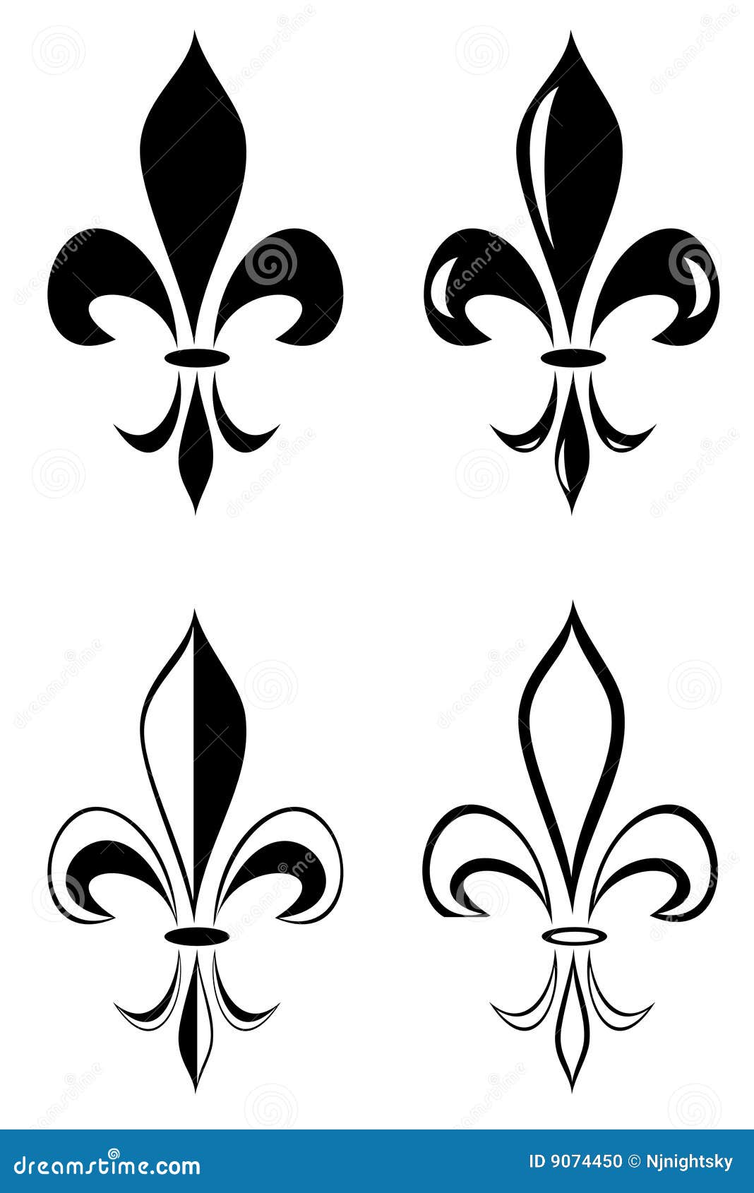 Flor de lis ilustración del vector. Ilustración de francés - 9074450